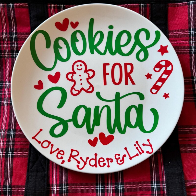 Cookies for Santa Plate - Etsy