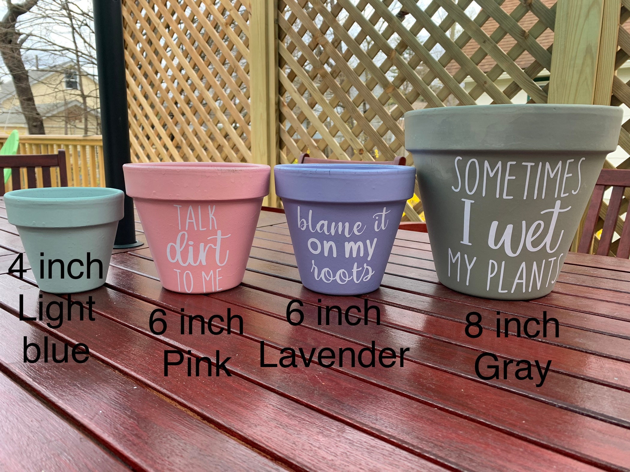 Painted Flower Pots With Funny Sayings, Customized Flower Pots ...