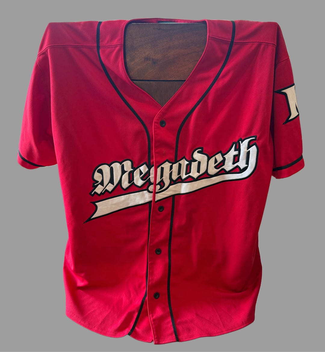 Megadeth Rare 90’s Baseball Jersey XL Red - Etsy