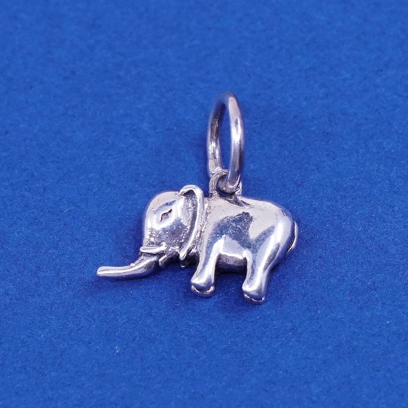 Small Elephant Charm - Etsy