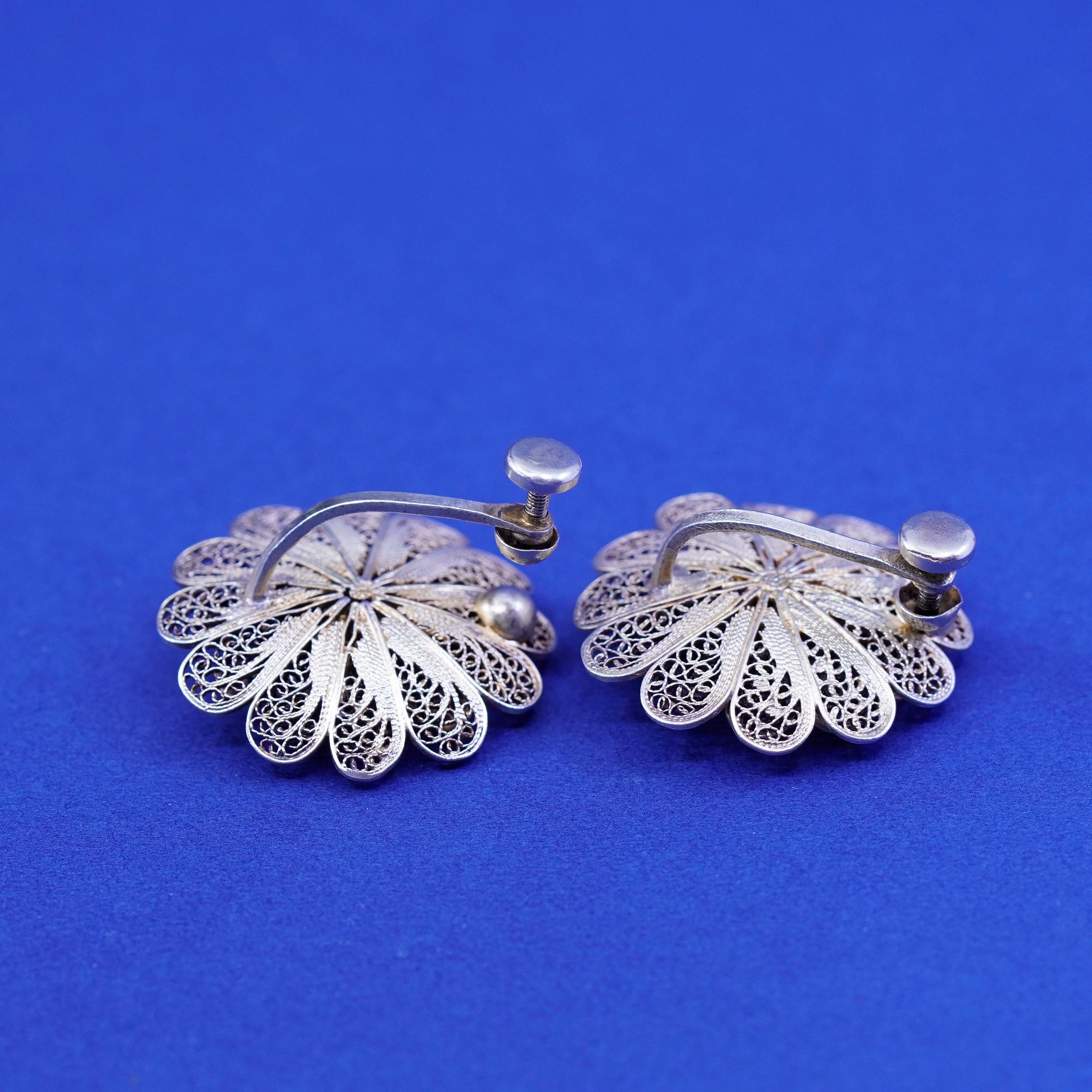 Vintage gold filled Sterling silver handmade earrings | Etsy