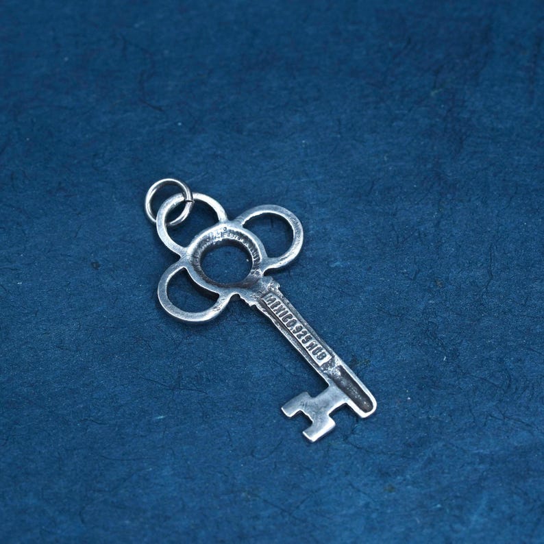 Vintage Mexican Sterling Silver Handmade Pendant, 925 Key Charm - Etsy