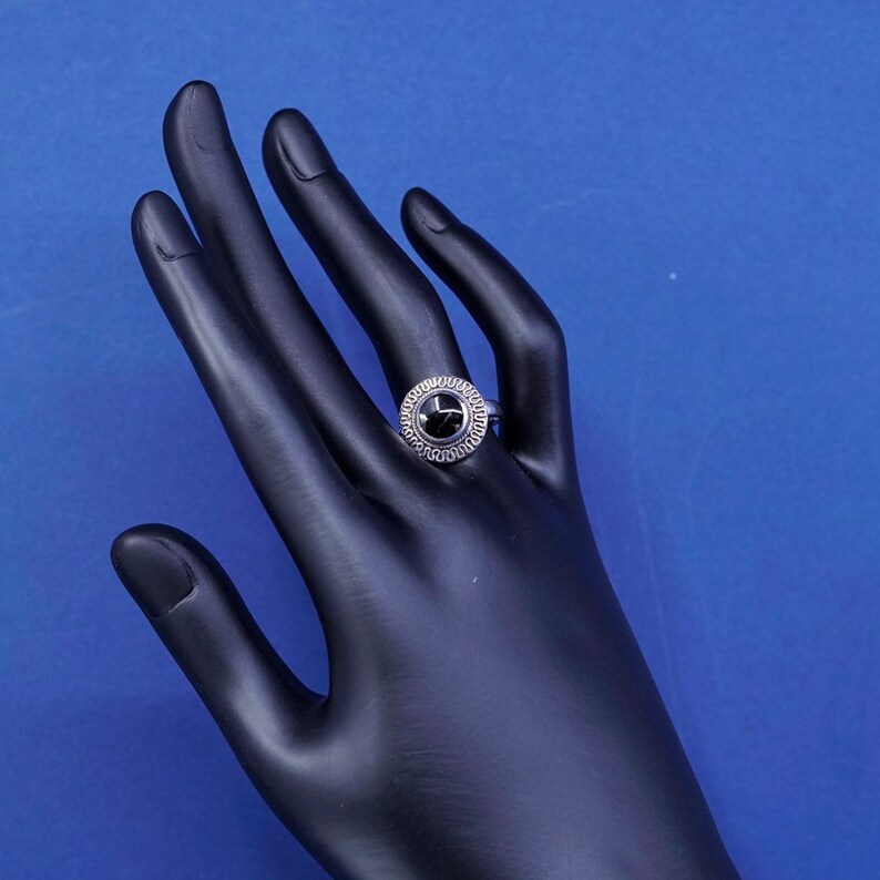 Size 7.25 510006 Vintage Sterling Silver Handmade Ring - Etsy