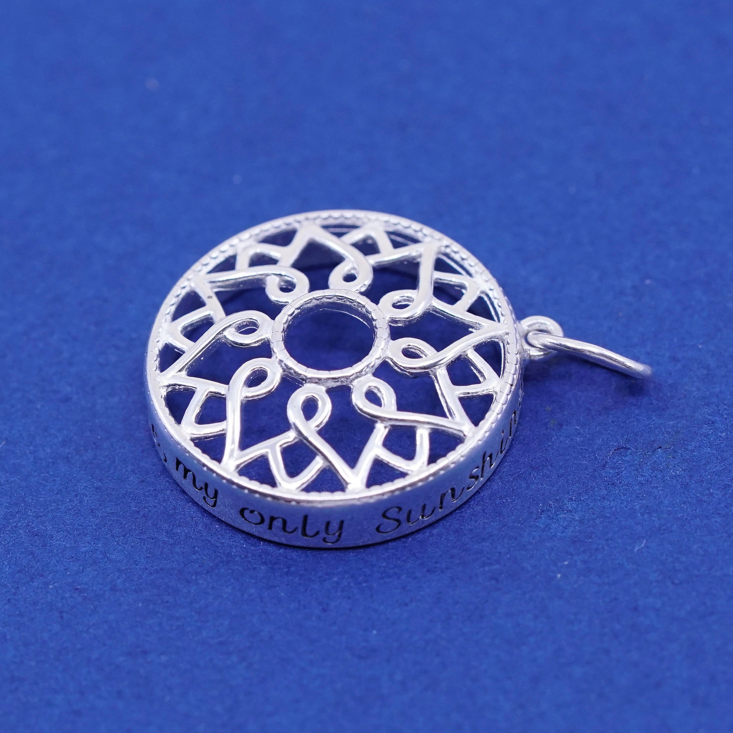 Vintage sterling 926 silver handmade pendant filigree swirl | Etsy