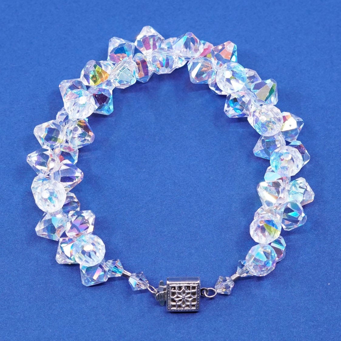 6.25 Sterling silver handmade heart clasp bracelet | Etsy