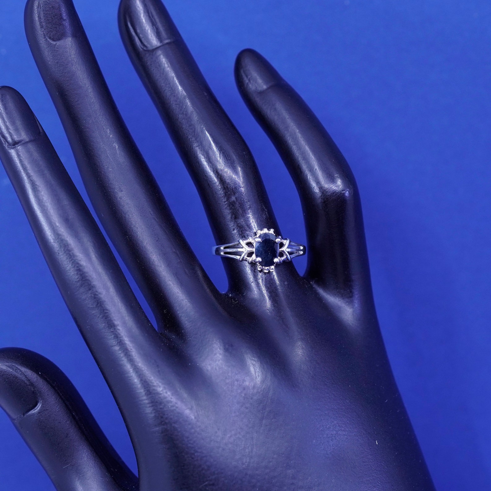 Size 7.25 Vintage Sterling 925 Silver Handmade Ring With - Etsy