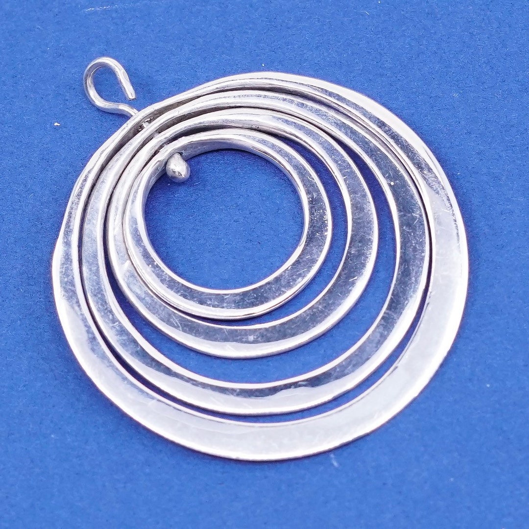 Vintage 520091 Sterling Silver Handmade Pendant, Solid 925 Silver ...