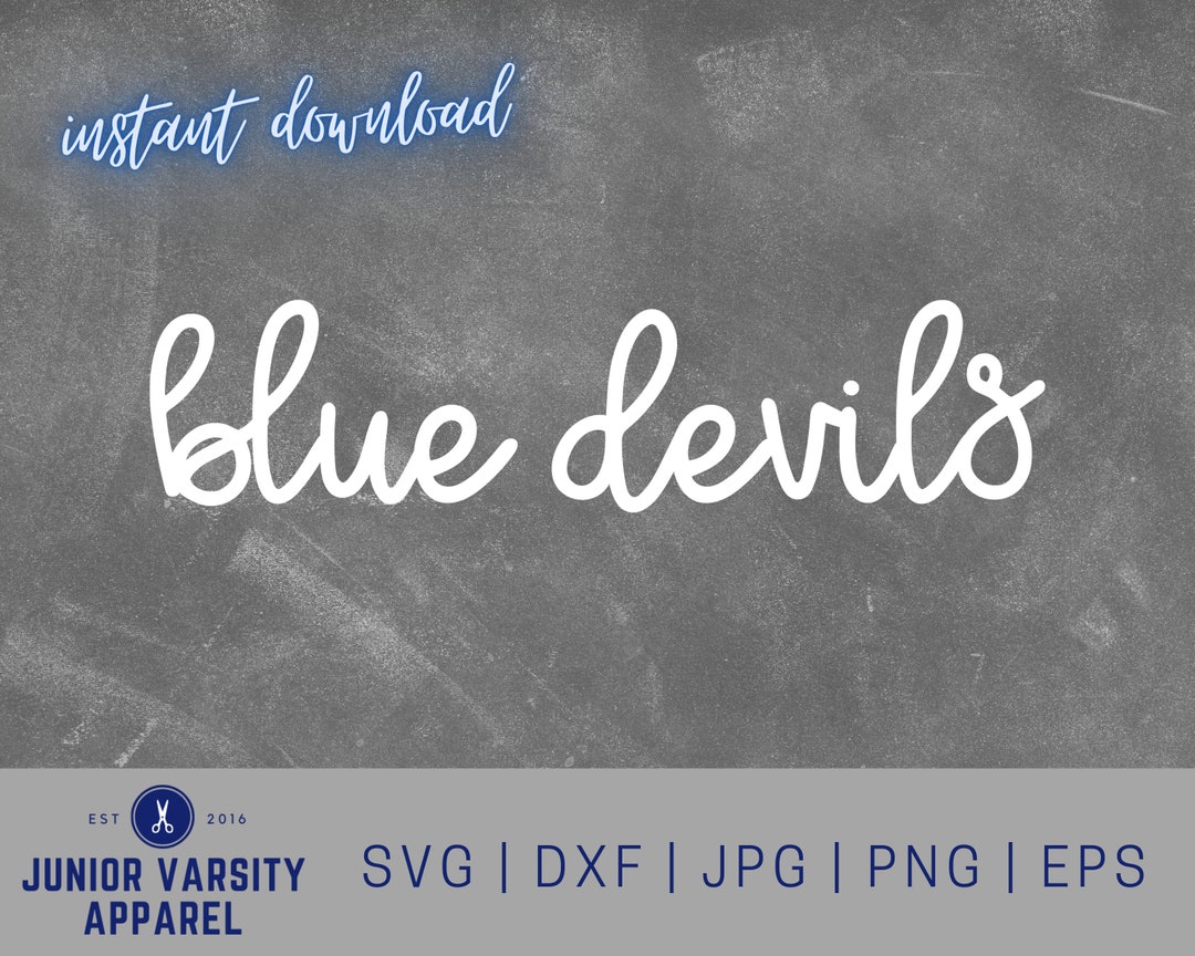 Blue Devils Svg, Mascot, School Spirit Svg, Team Spirit Svg, Cut File ...