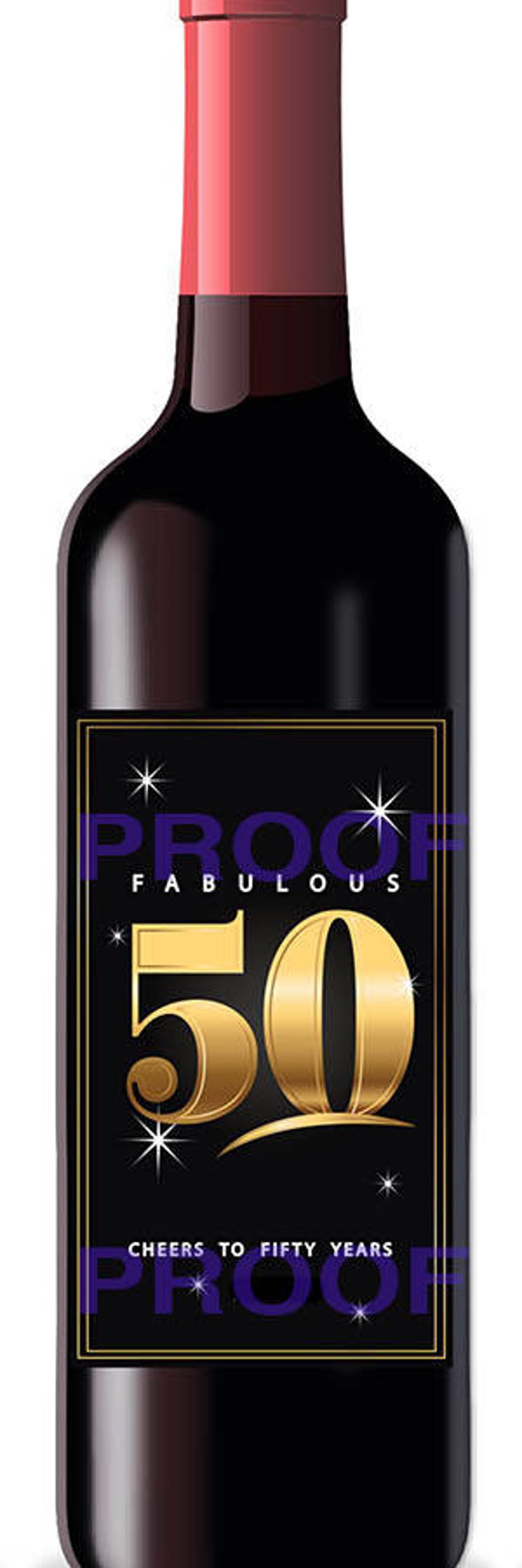 Instant Download Fabulous 50th Birthday Wine Label - Cheers to 50 - Etsy