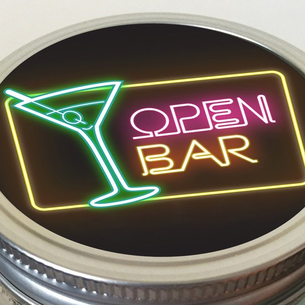 Open Bar Sticker - Etsy