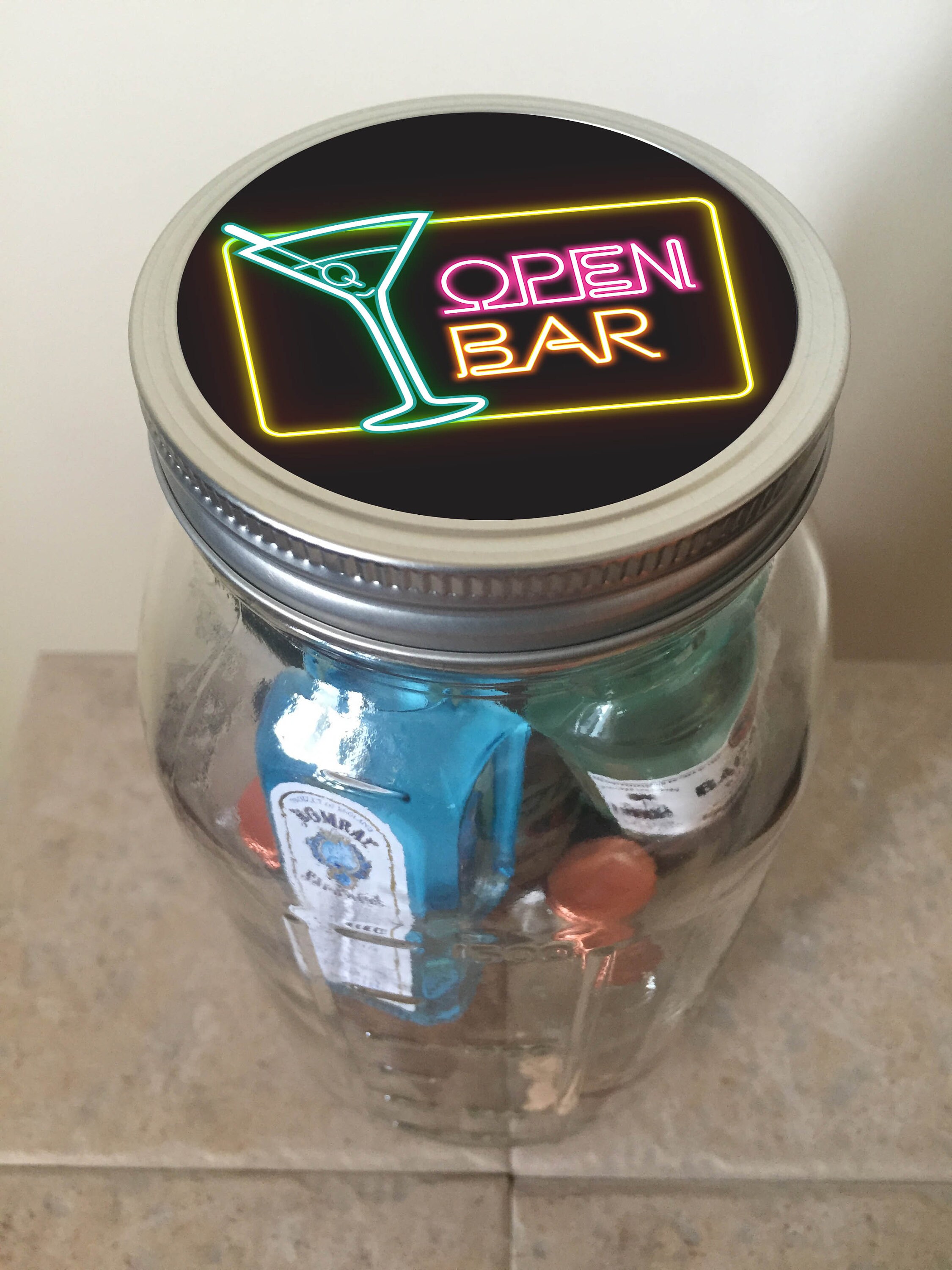 Mini Bar in a Jar With Multiple Design Options | Etsy