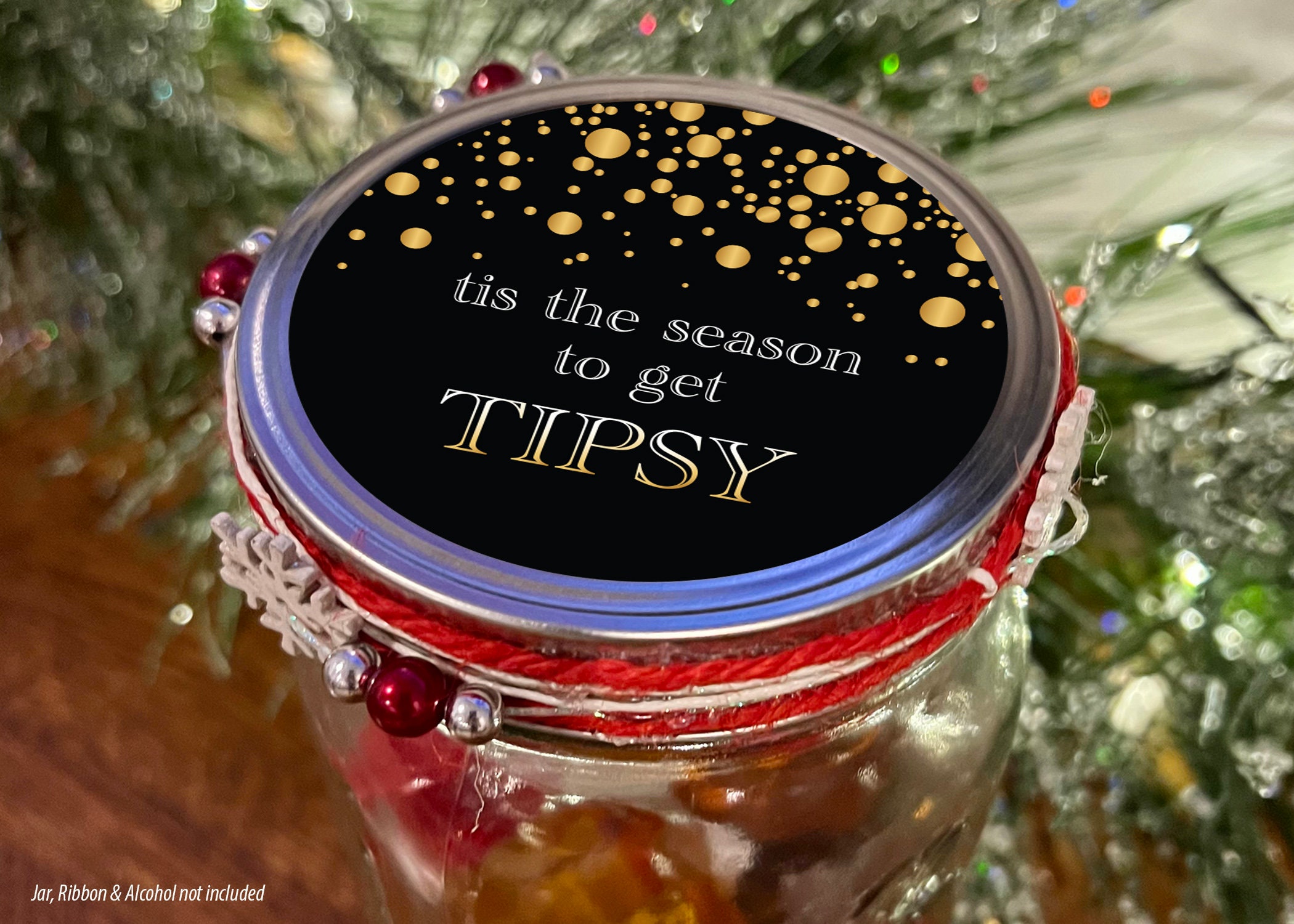 Instant Download Mini Bar in a Jar Lid Design Gold Tipsy - Etsy
