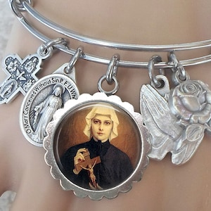 Saint Elizabeth Ann Seton Bangle Bracelet, Patron Saint of Widows ...