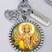 Hanuman Keychain or Zipper Pull With Lotus Flower and Namaste Charm ...