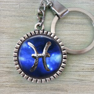 Pisces Zodiac Keychain, Pisces Gift, February Birthday Gift, March ...