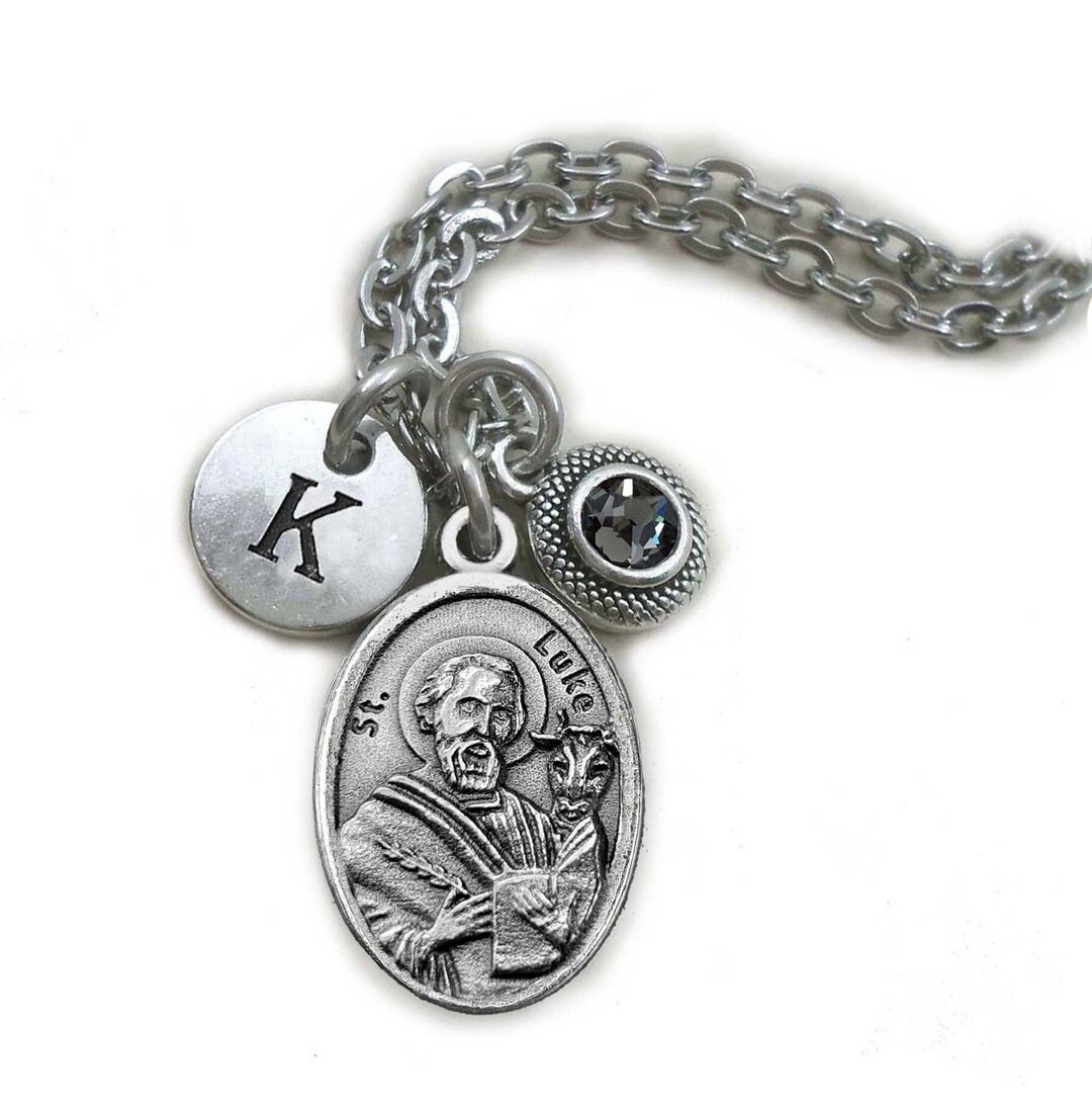 Saint Luke Necklace, Clip or Keychain, Patron Saint of Doctors, Artists ...