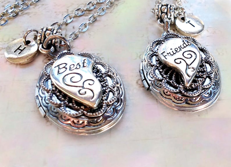 Best Friends Lockets Set of 2 BFF Gift Personalized With - Etsy