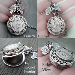 Saint Cecilia Locket, Confirmation, Catholic Gift, Patron Saint of ...