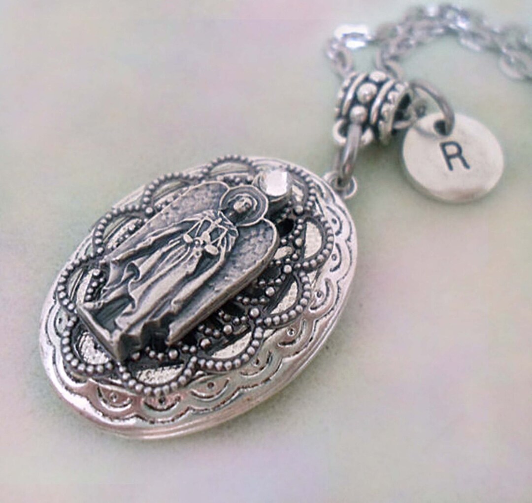 Archangel Uriel Locket W-birthstone Crystal, Protection Gift, Custom ...