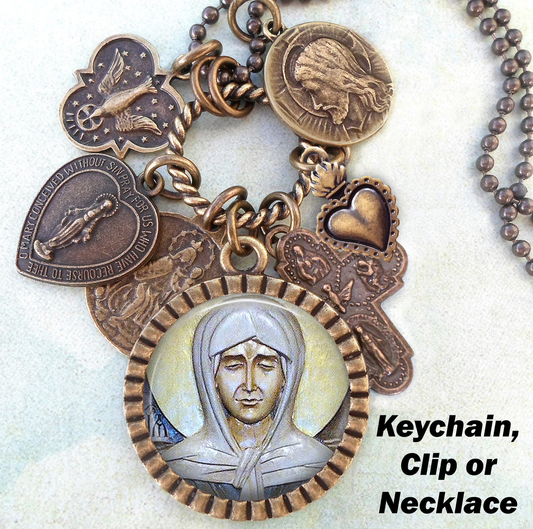 Blessed Matrona of Moscow Necklace, Keychain or Clip, Patron Saint ...