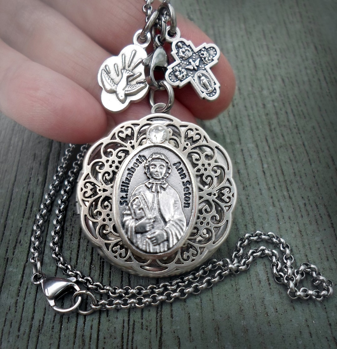 St. Elizabeth Ann Bayley Seton Locket, Confirmation, Catholic Gift ...