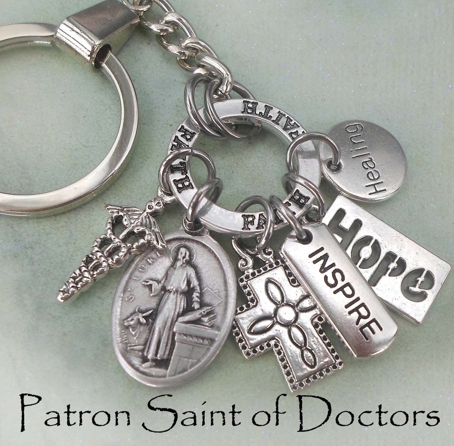 Saint Luke Doctor Clip, Keychain or Necklace, St. Luke, Patron Saint of ...