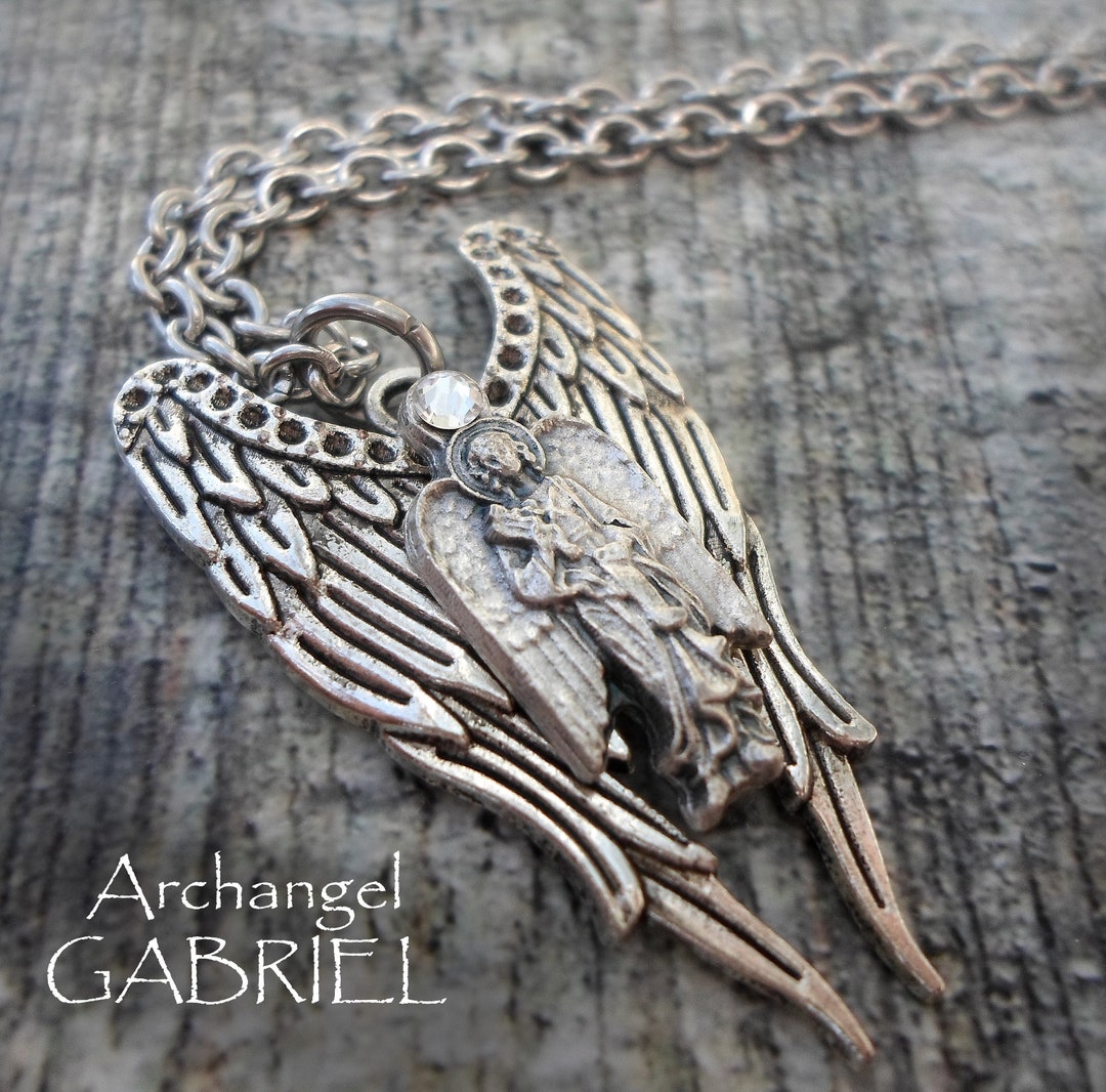 Archangel Gabriel Necklace, Saint Gabriel, Patron Saint of ...