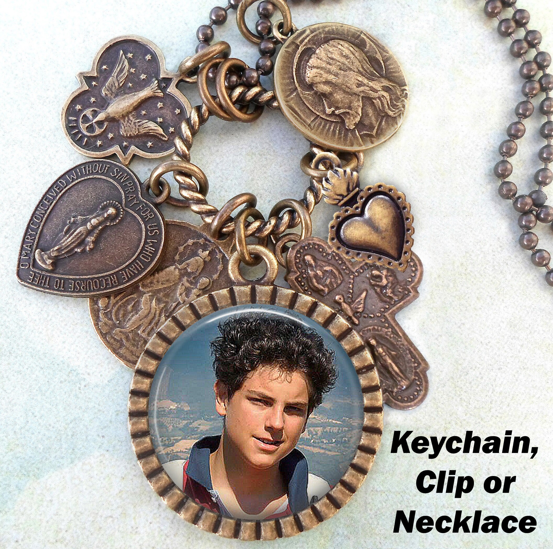 Saint Carlo Acutis Keychain, Clip or Necklace, Patron Saint of Youth ...