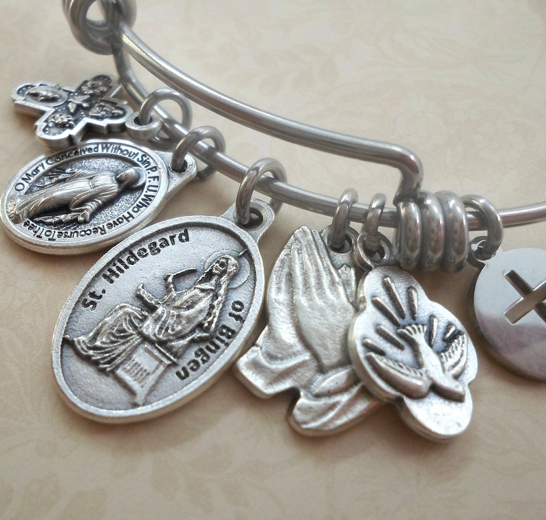 Saint Hildegard of Bingen Bangle Bracelet, Sibyl of the Rhine ...