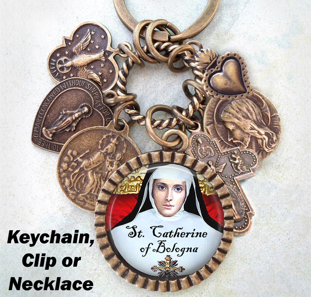 St. Catherine of Bologna Keychain, Clip or Necklace, Patron Saint ...