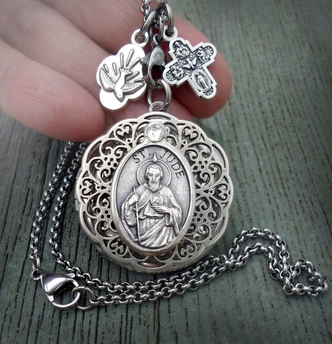 St. Jude the Apostle Locket, Confirmation, Catholic, Patron Saint of ...