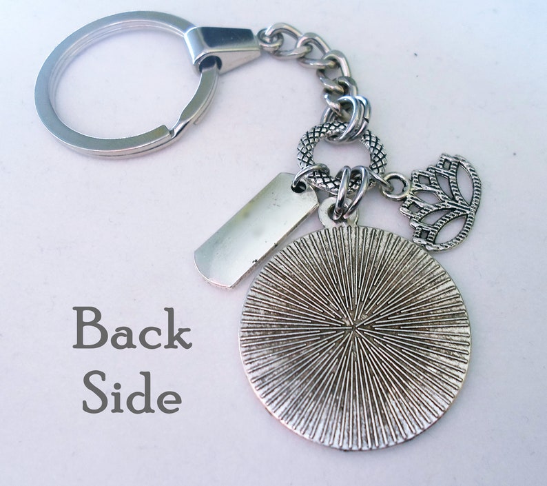 Hanuman Keychain or Zipper Pull With Lotus Flower and Namaste Charm ...