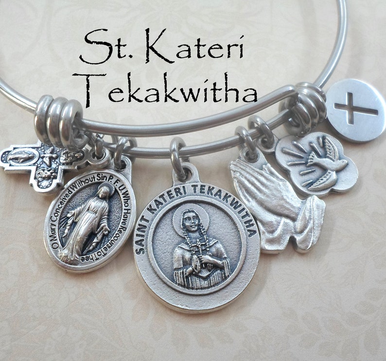 Saint Kateri Tekakwitha Bangle Bracelet St. Kateri - Etsy