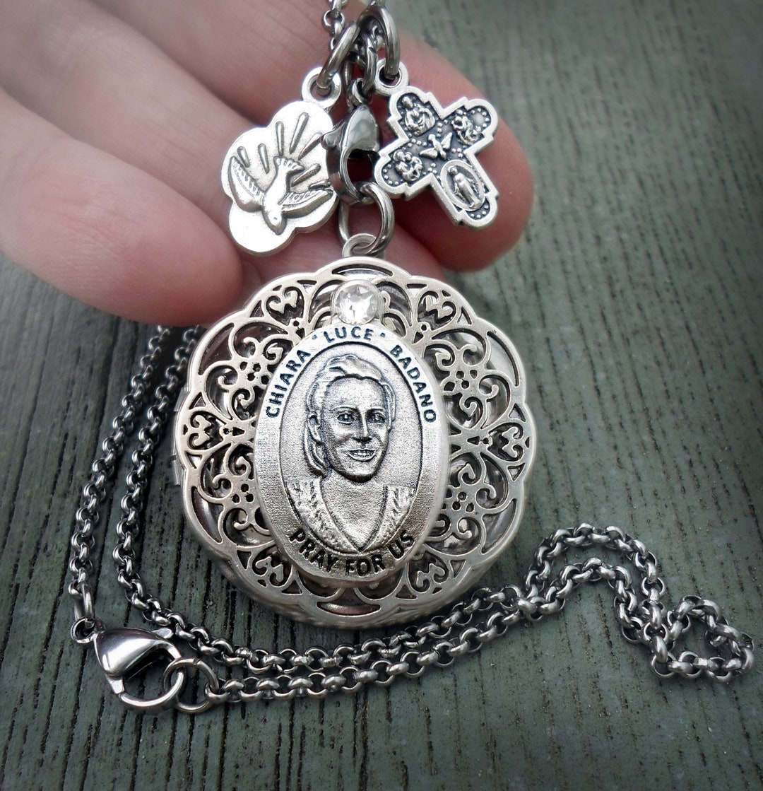Blessed Chiara Luce Badano Locket, Confirmation, Catholic Gift, Patron ...
