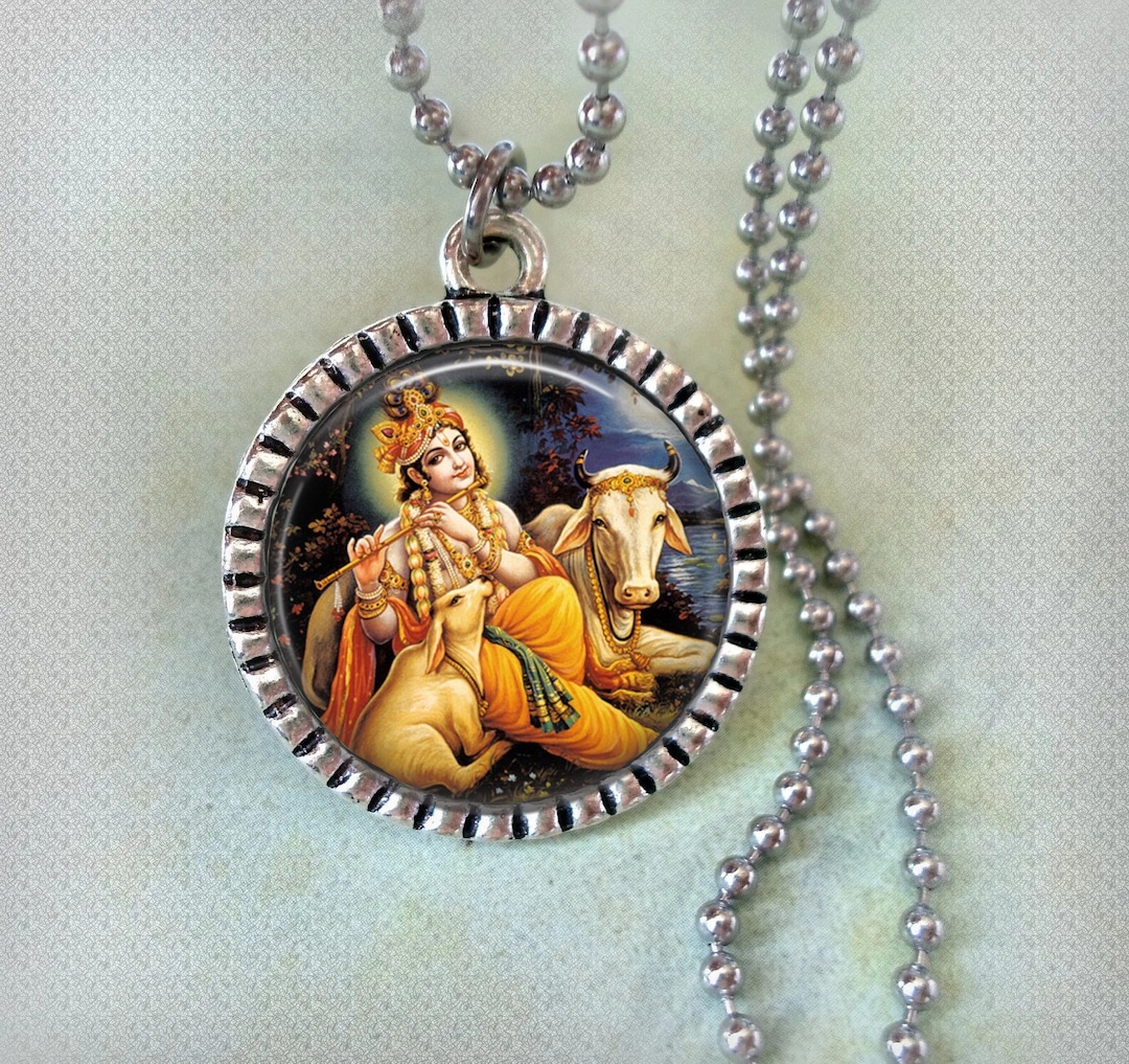 Lord Krishna Necklace, Hindu God of Compassion, Protection, Love and ...