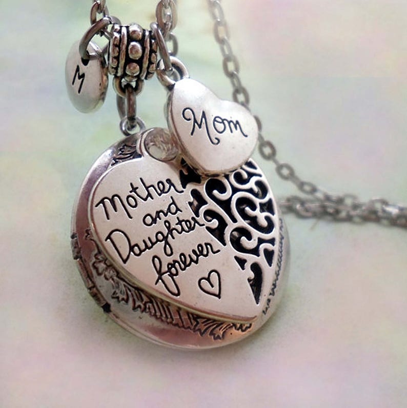 Mother and Daughter Forever Mom Locket With Swarovski Crystal - Etsy