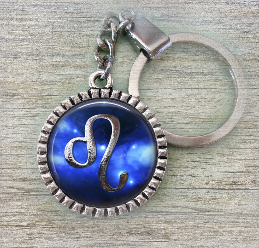 Leo Keychain, Leo Zodiac Gift, July Birthday, August Birthday, Leo ...