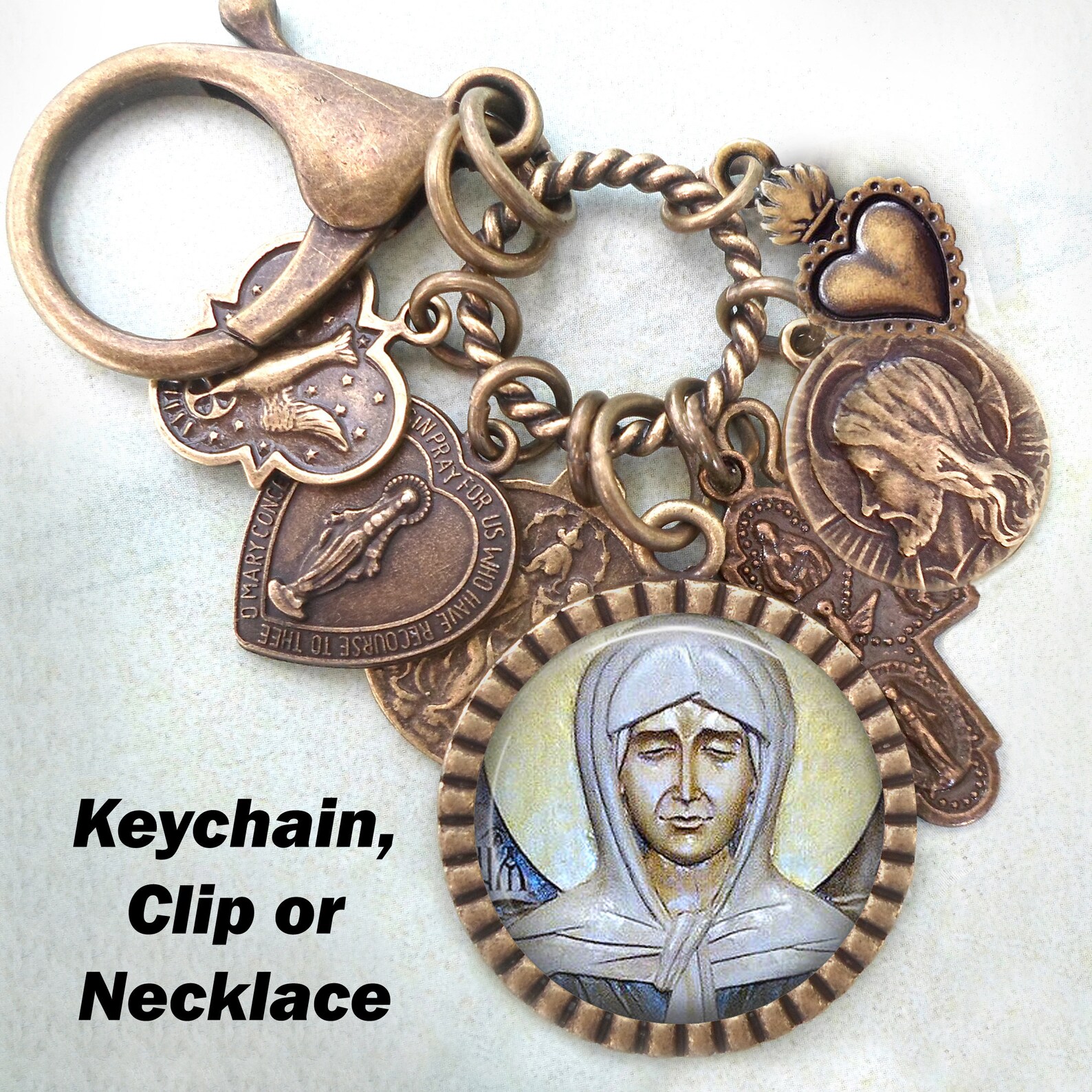 Blessed Matrona of Moscow Necklace, Keychain or Clip, Patron Saint ...