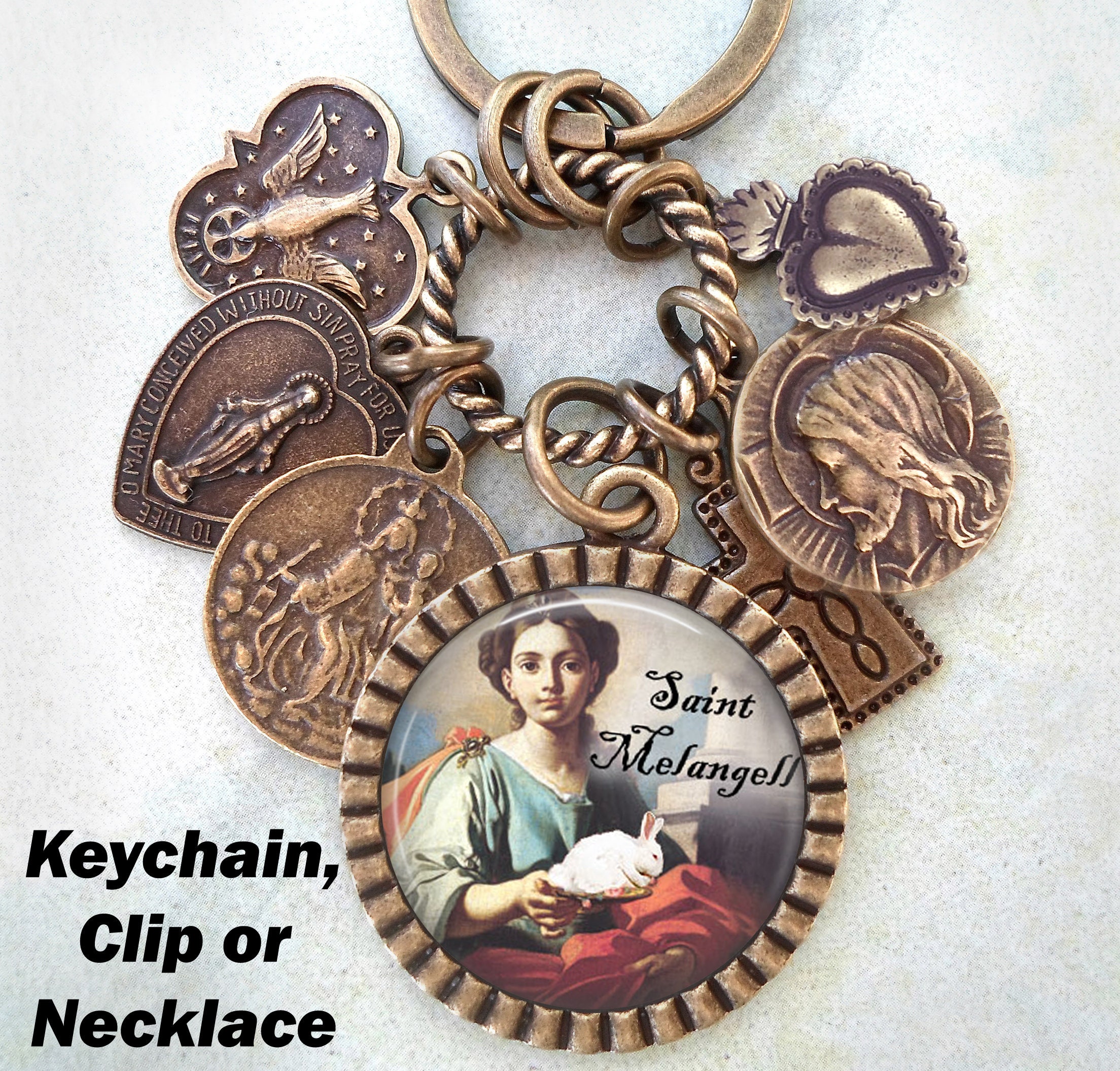 St. Melangell Keychain Clip or Necklace Patron Saint of | Etsy