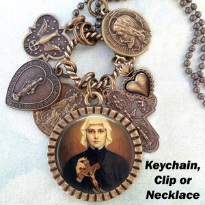 St. Elizabeth Ann Seton Necklace, Keychain or Clip, Patron Saint ...