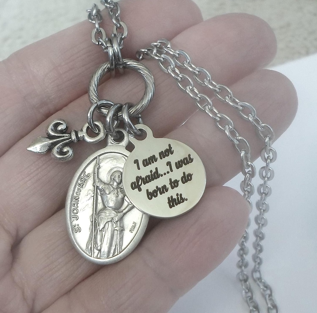 Saint Joan of Arc Necklace, Clip or Keychain, Patron Saint of France ...