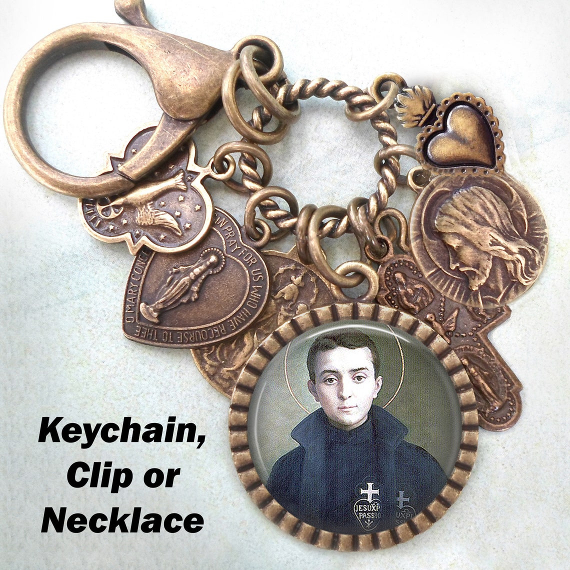 St. Gabriel Possenti Keychain, Clip or Necklace, Patron Saint ...