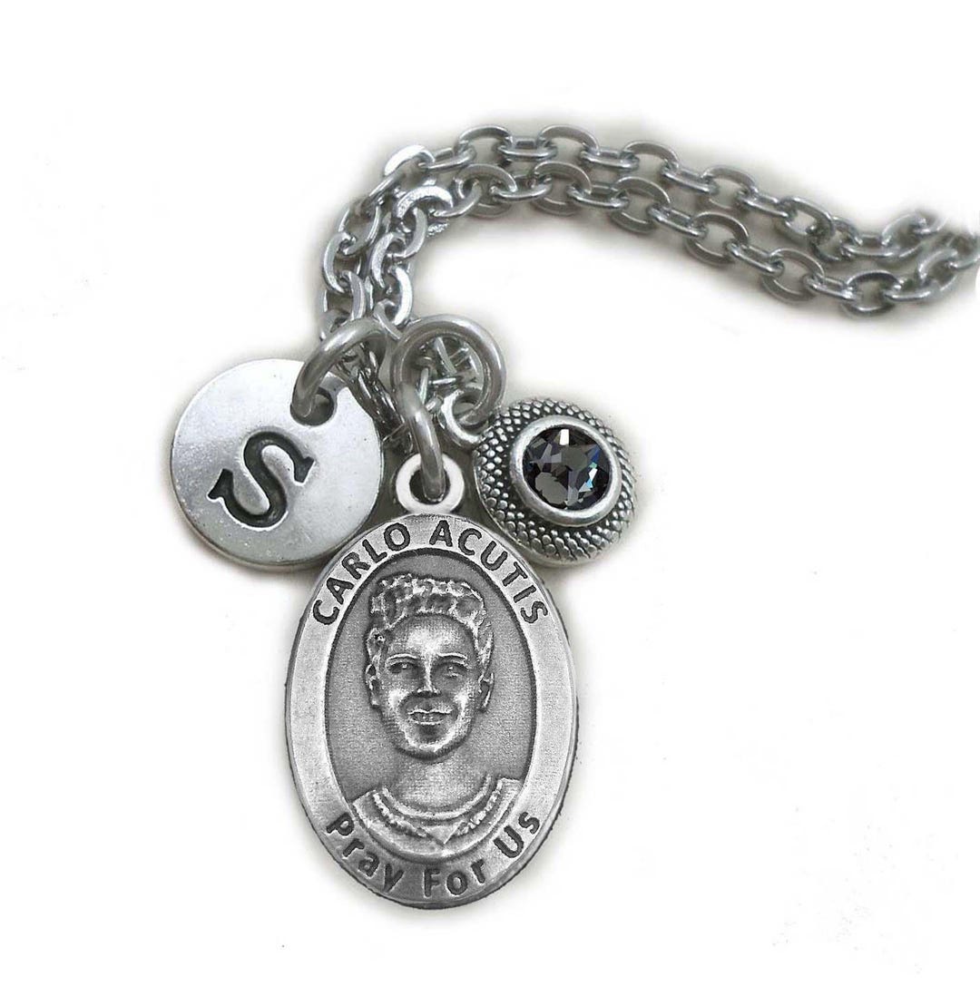 Saint Carlo Acutis Necklace, Clip or Keychain, Patron Saint of Computer ...