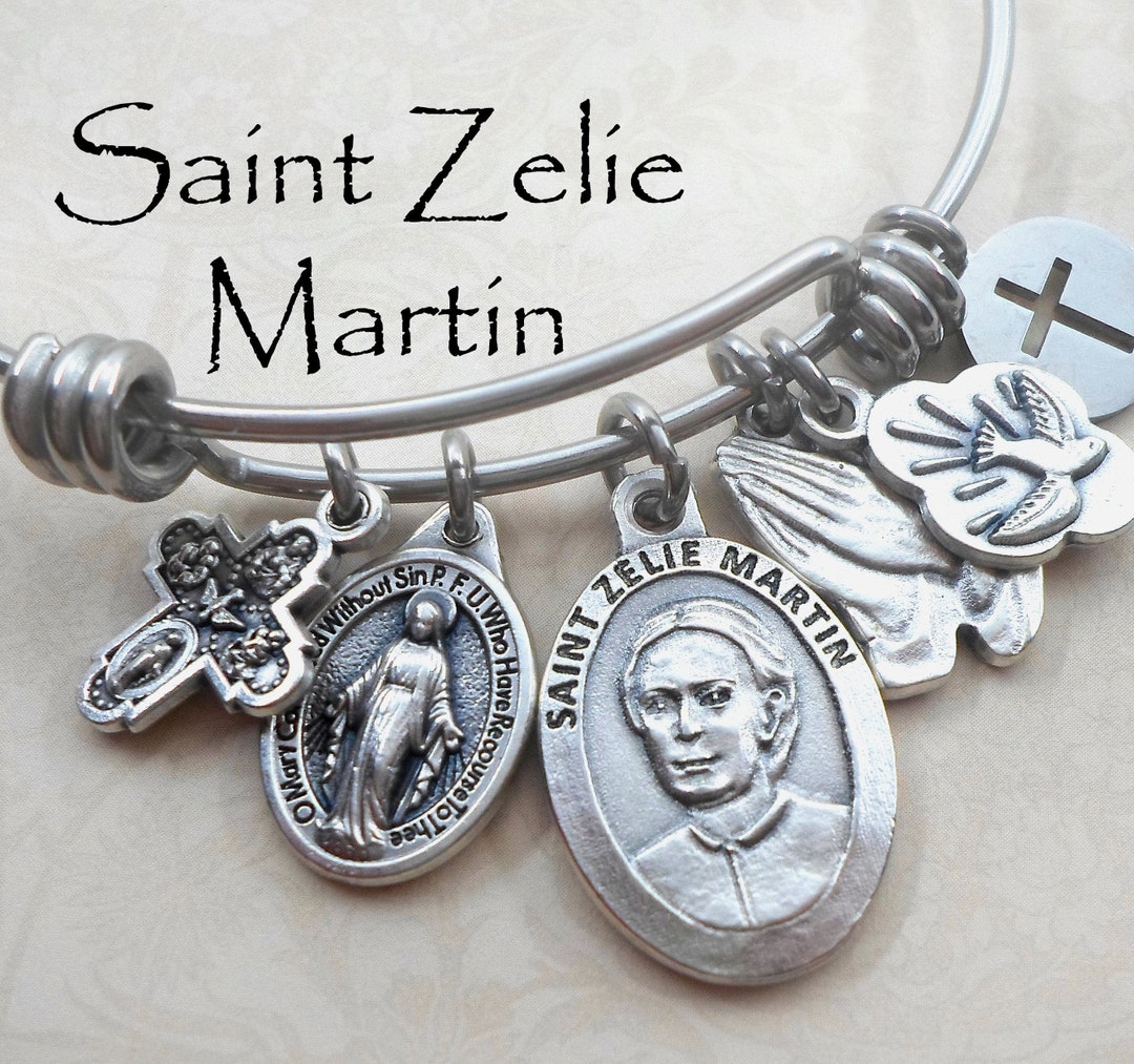 Saint Zelie Martin and Saint Louis Martin Bangle Bracelet, Saint Marie ...