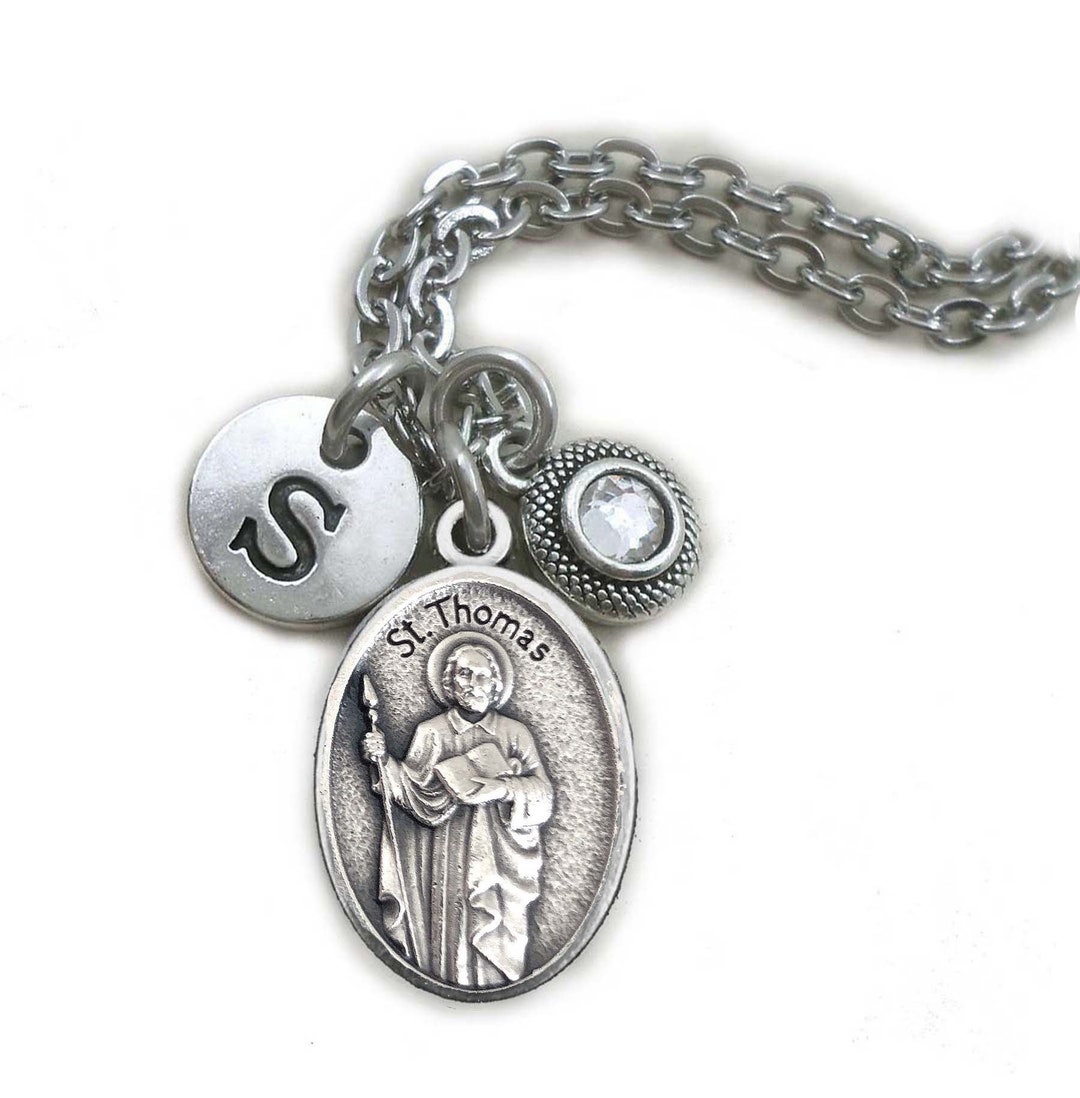 Saint Thomas the Apostle Necklace, Clip or Keychain, Didymus, Patron ...