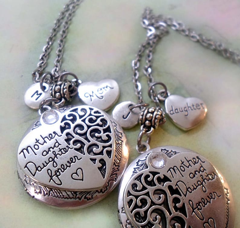 Mother and Daughter Forever Lockets Set of 2 W-swarovski - Etsy