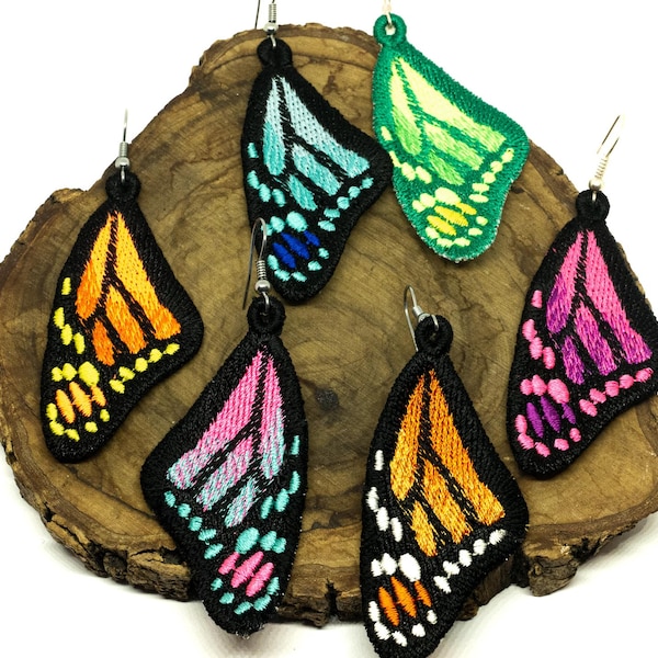 Embroidered Earrings - Etsy