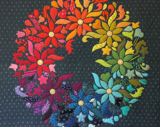 Harlequin Garland Quilt Pattern & 30 Piece Acrylic Template Set From ...