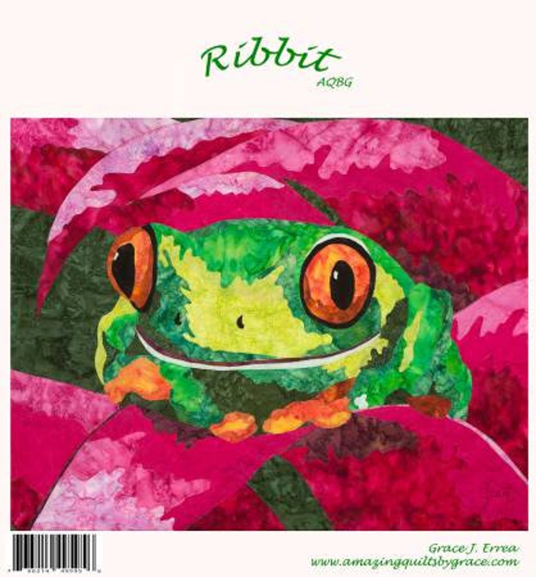 Ribbit Frog Applique Pattern From Amazing Quilts by Grace - Etsy