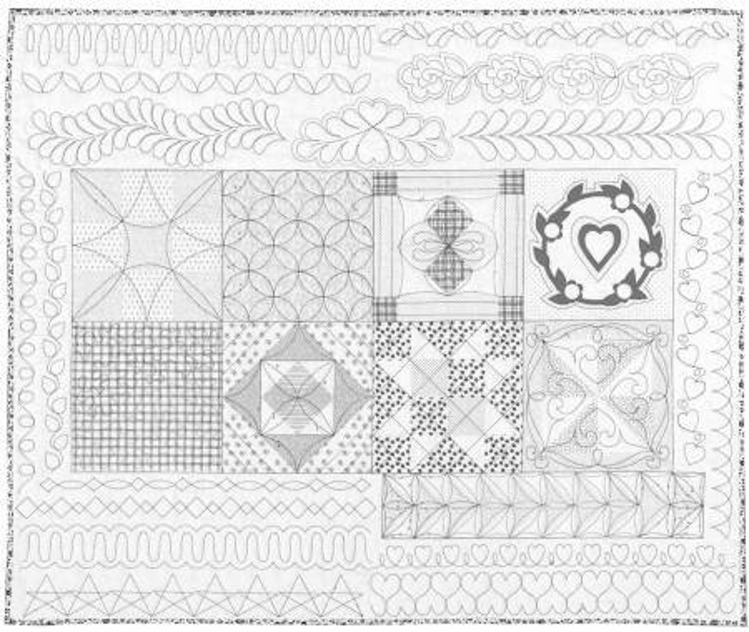 Skillbuilder Preprinted Practice Panel 1 for Free-motion Quilting by ...
